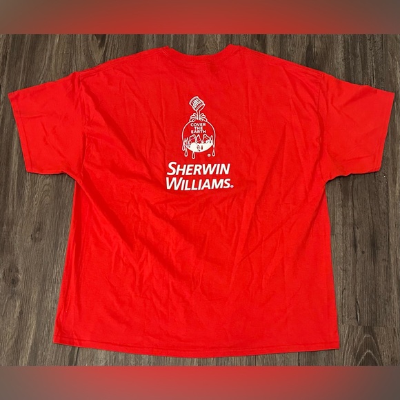 Shirts | Mens Sherwin Williams Logo Red Tshirt Size 3xl | Poshmark
